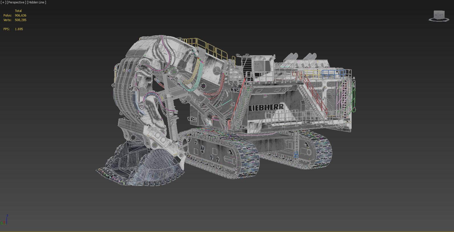 Mining Excavator Proto Liebherr R9 2000 - 3D Model by AlphaGroup