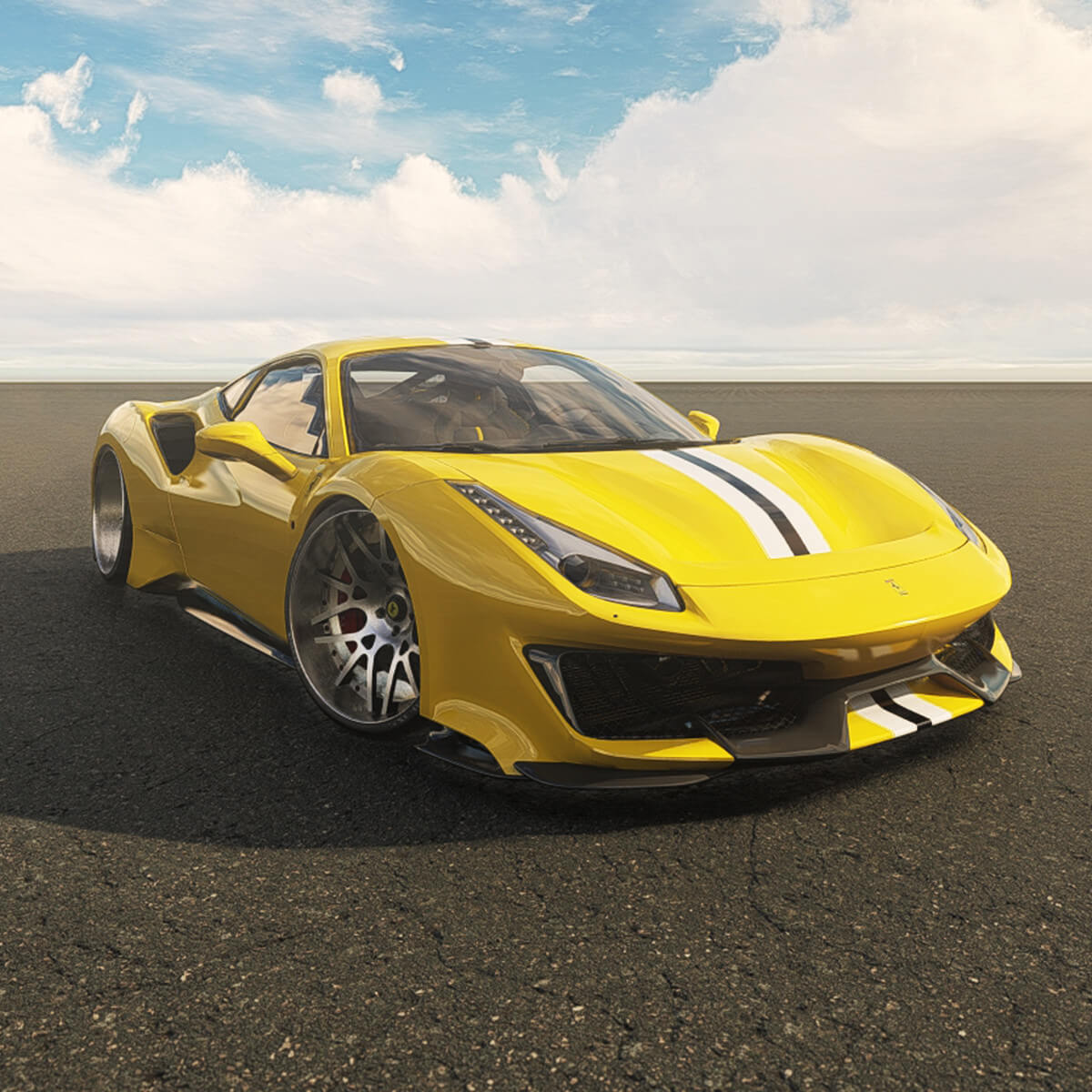 Ferrari 488 Pista - 3D Model by AlphaGroup