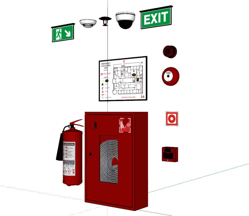Fire System Components - 3D Model by AlphaGroup