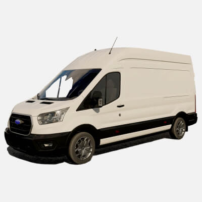 Ford Transit 2023 - Modern Cargo Van 3D Model by AlphaGroup