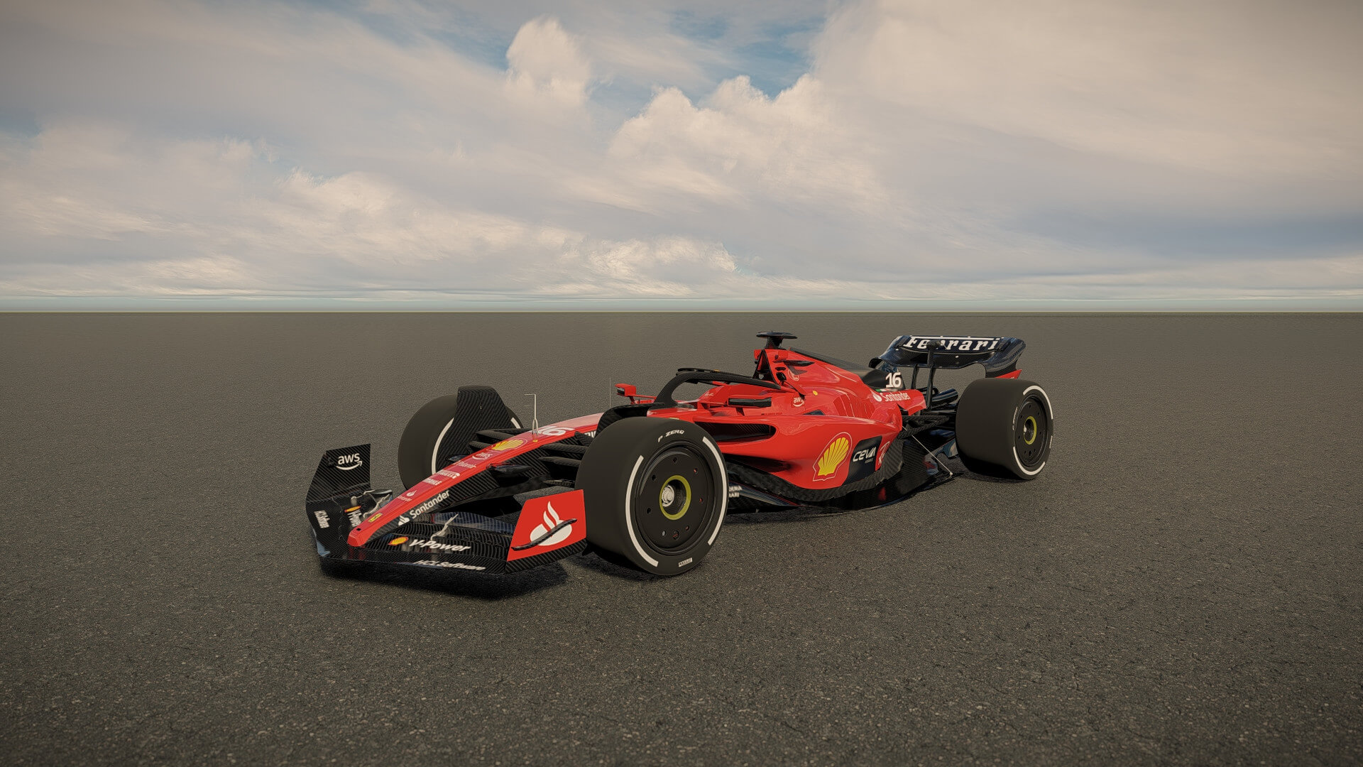F1 Ferrari SF23 2023 - 3D Model by AlphaGroup