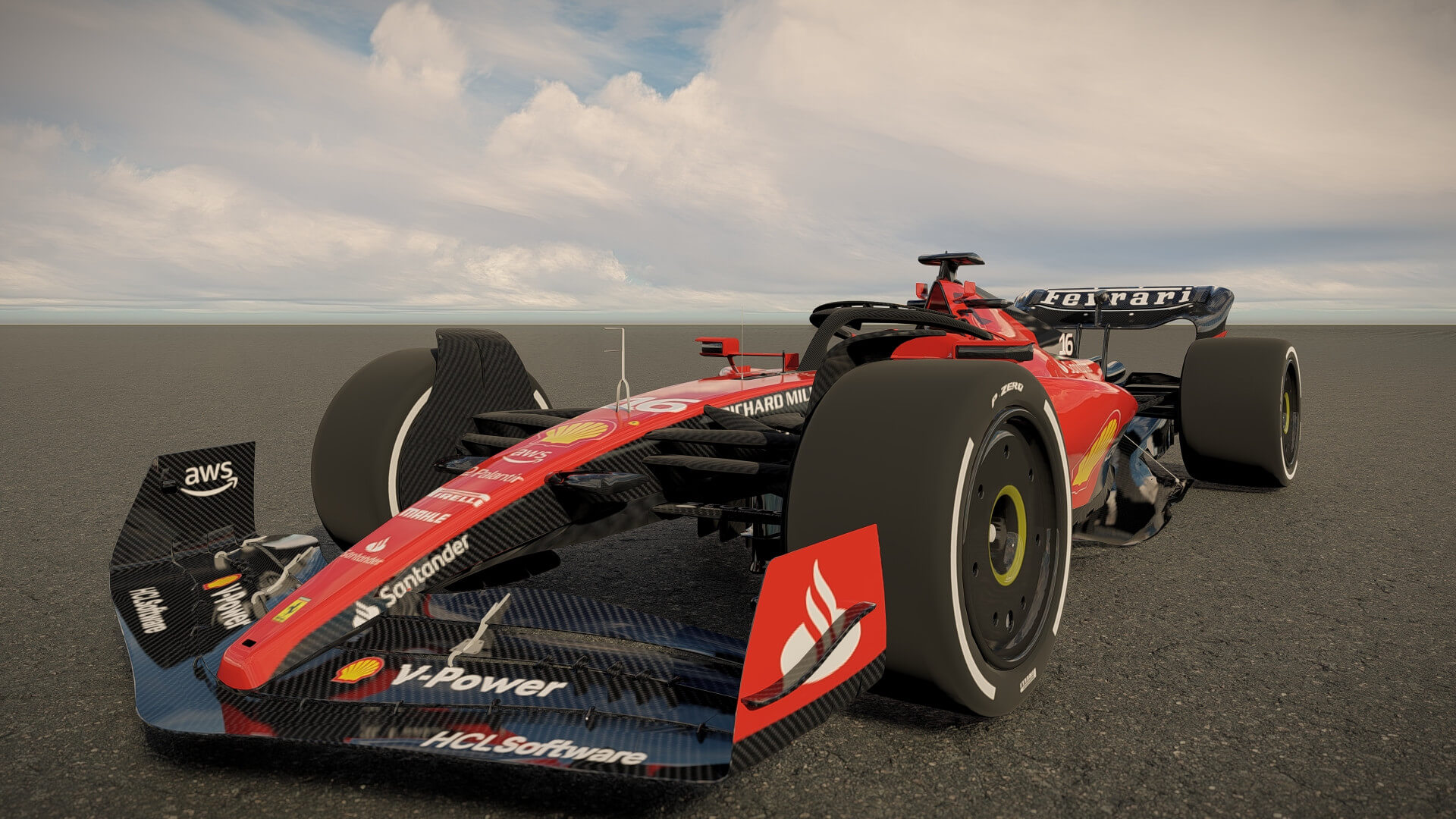 F1 Ferrari SF23 2023 - 3D Model by AlphaGroup