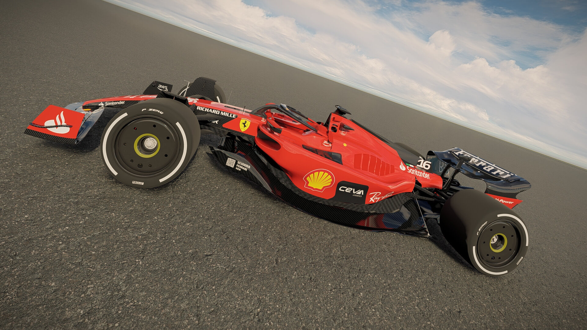 F1 Ferrari SF23 2023 - 3D Model by AlphaGroup