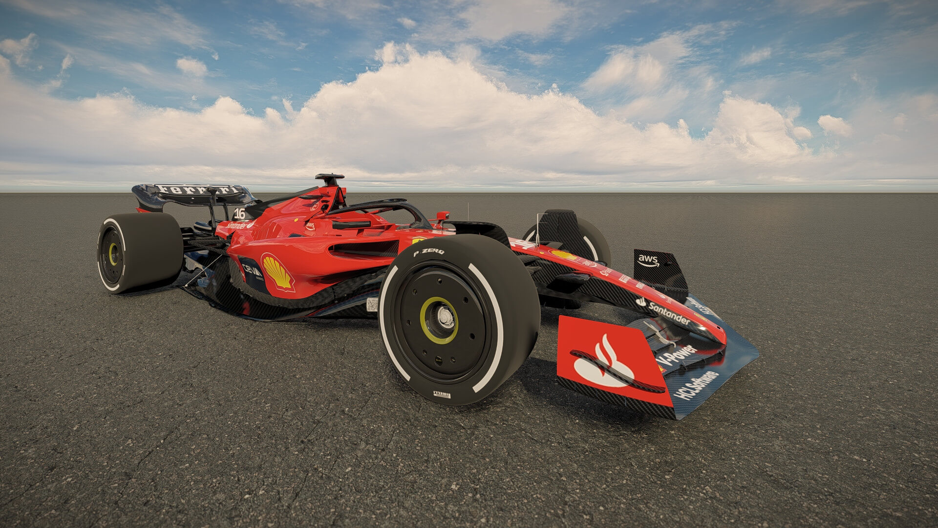 F1 Ferrari SF23 2023 - 3D Model by AlphaGroup