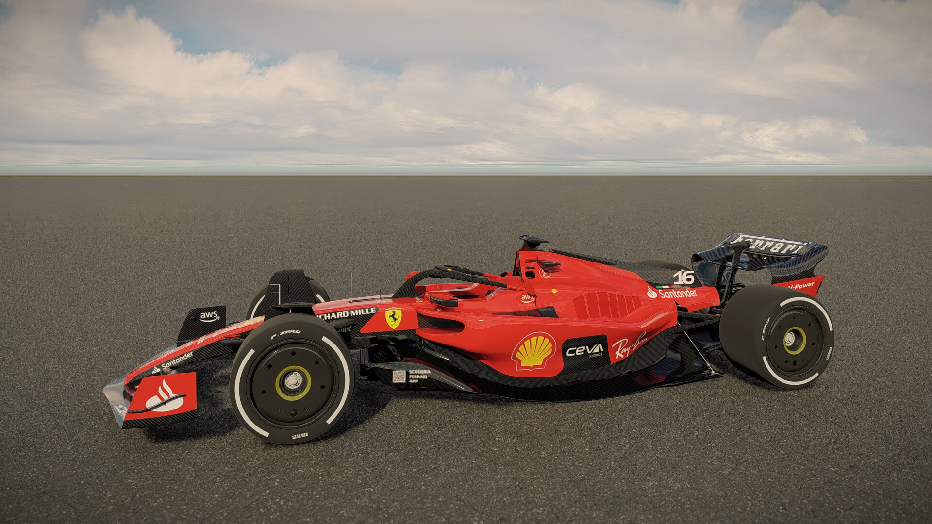F1 Ferrari SF23 2023 - 3D Model by AlphaGroup