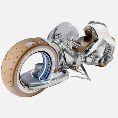 Futuristic Motorcycle 2 - 3D Model by AlphaGroup
