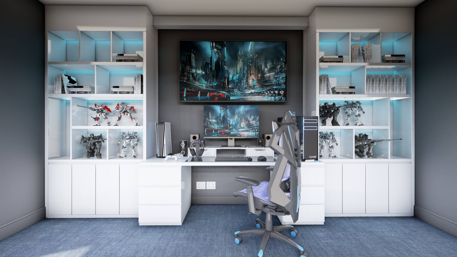 Gaming Computer Desk - 3D Model by AlphaGroup