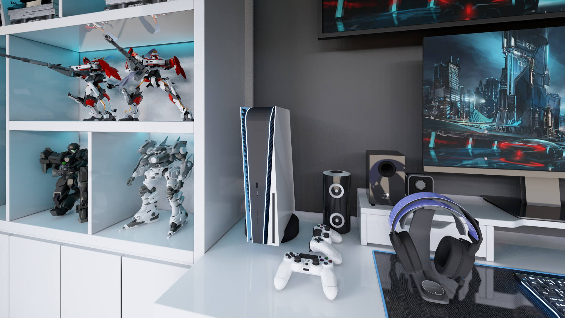 Gaming Computer Desk - 3D Model by AlphaGroup