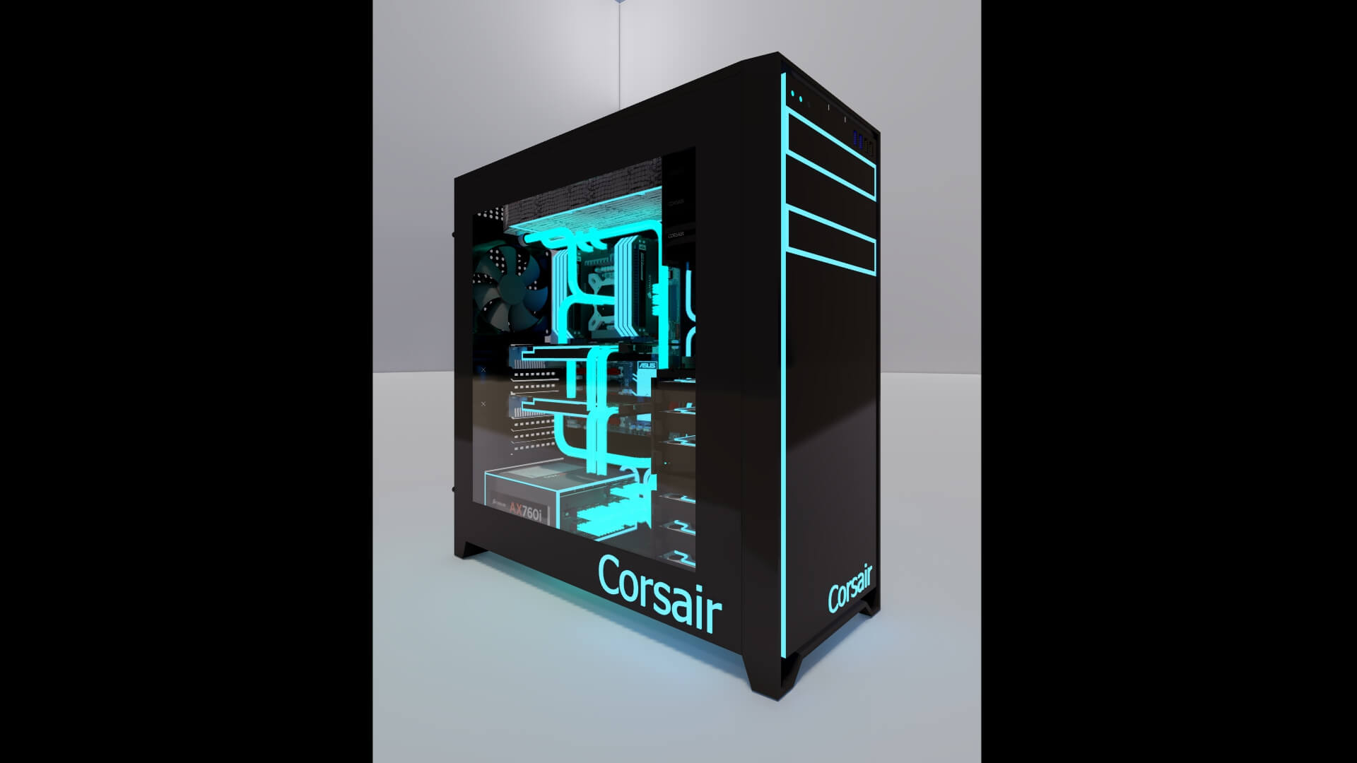 Corsair Desktop PC - 3D Model by AlphaGroup