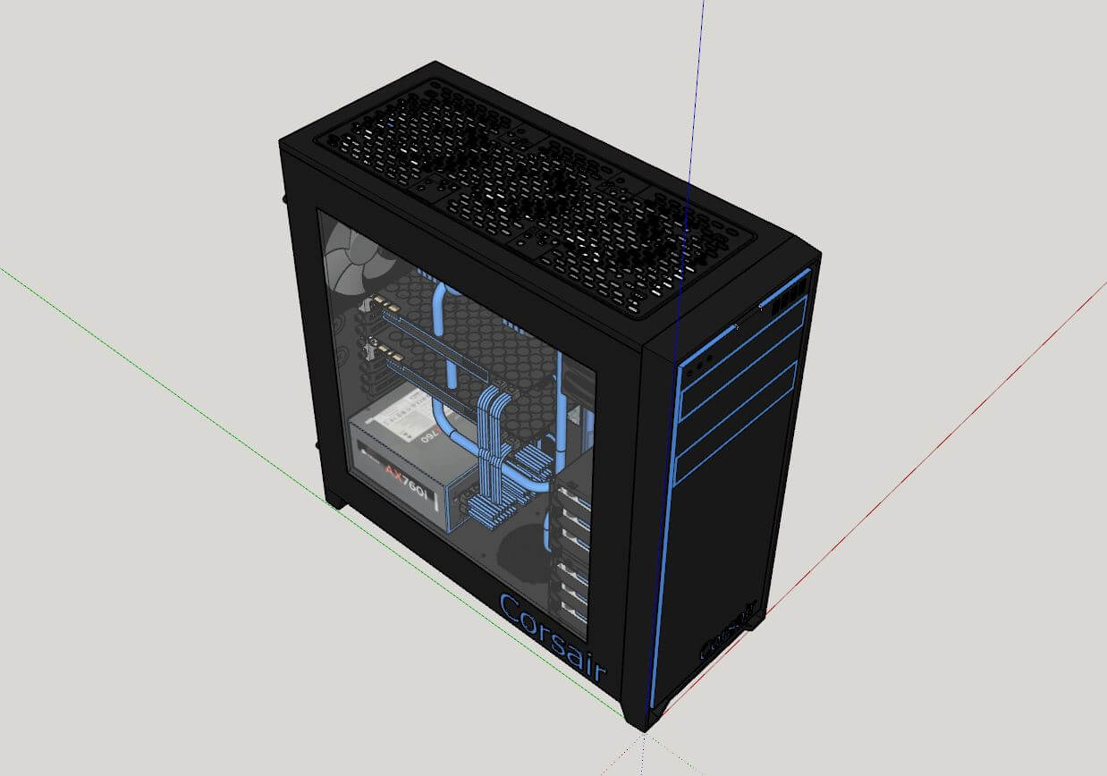 Corsair Desktop PC - 3D Model by AlphaGroup