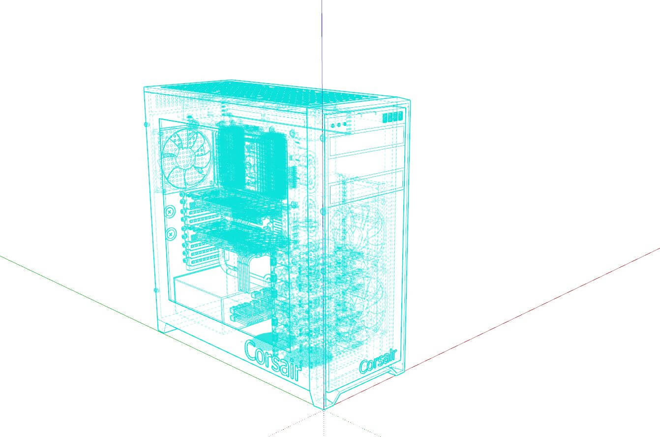Corsair Desktop PC - 3D Model by AlphaGroup