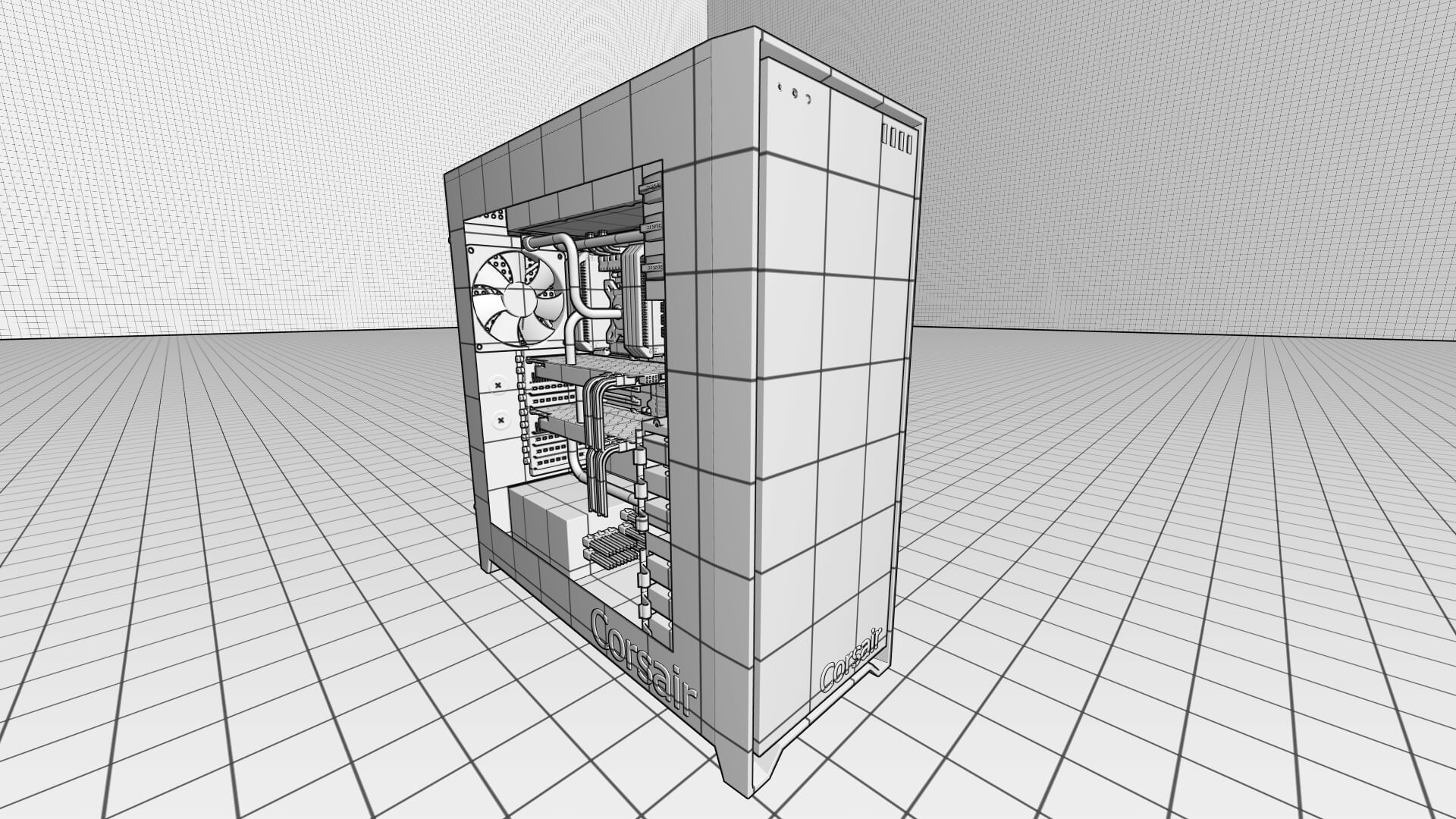 Corsair Desktop PC - 3D Model by AlphaGroup