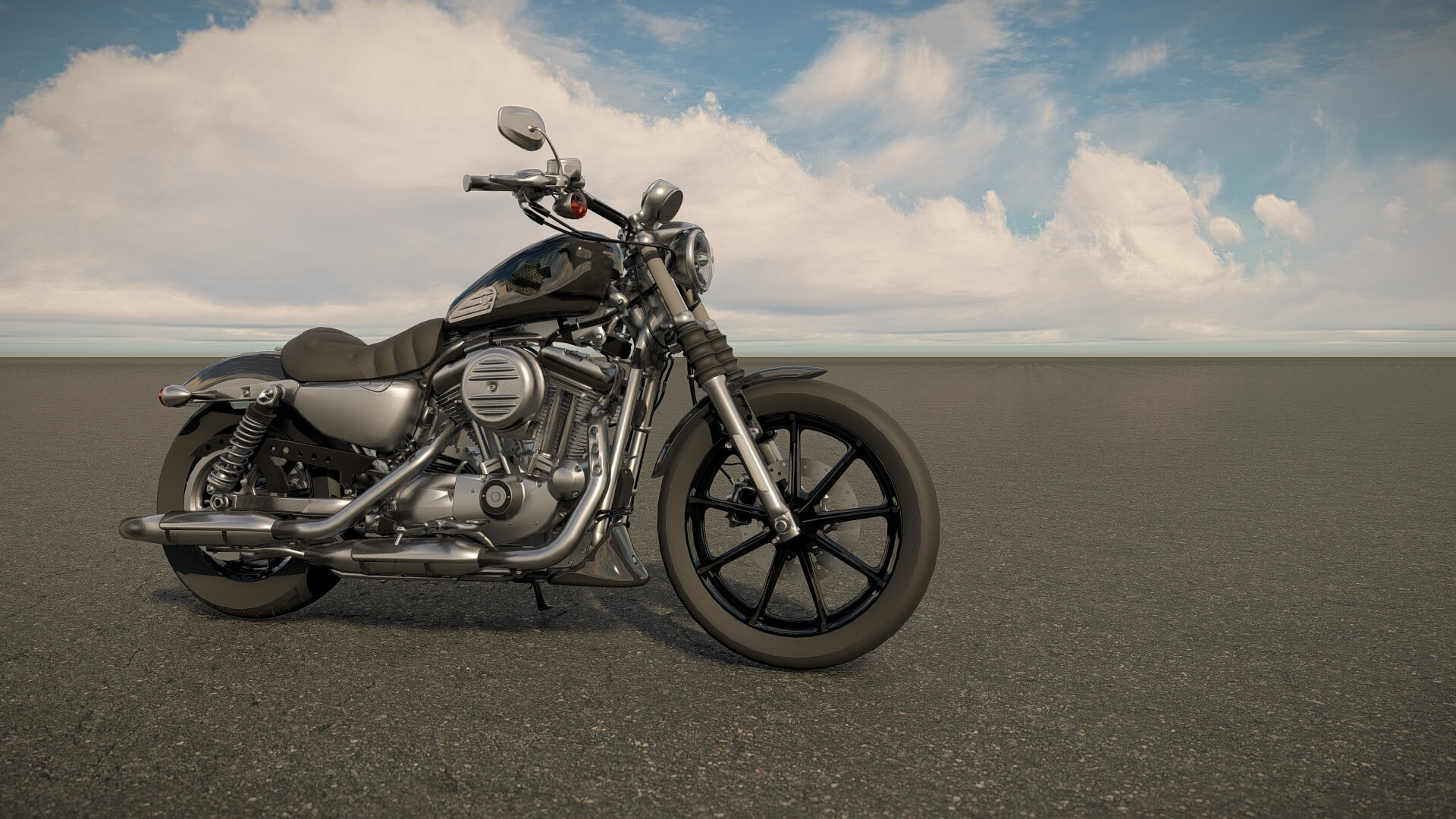 Harley Davidson Iron 883 - 3D Model by AlphaGroup