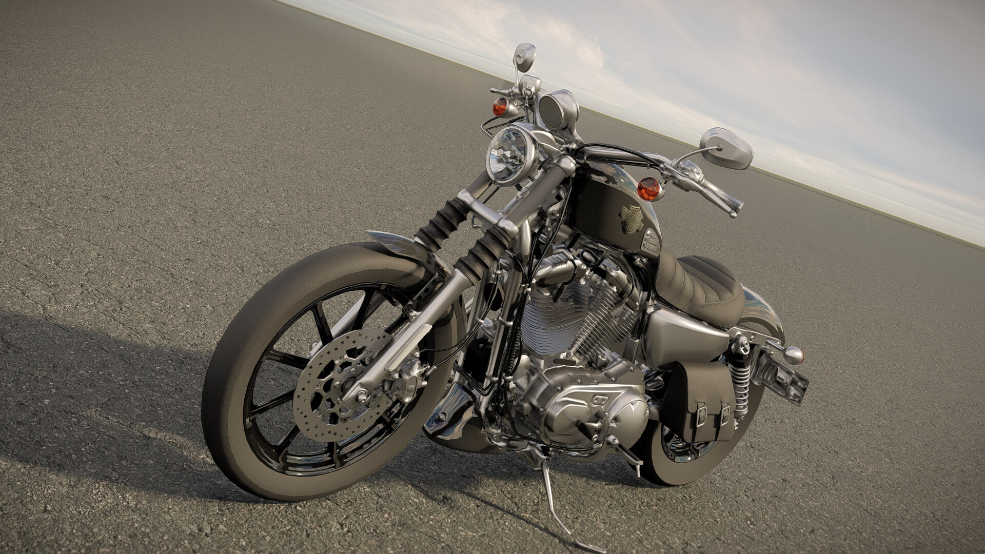 Harley Davidson Iron 883 - 3D Model by AlphaGroup