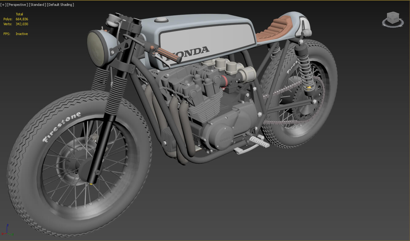 Honda CB750 Motorcycle - 3D Model by AlphaGroup