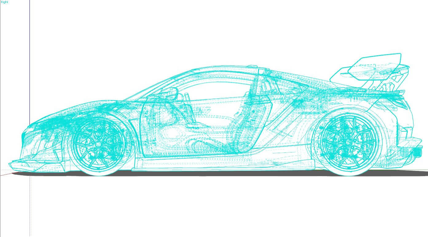 Honda NSX Tuned - 3D Model by AlphaGroup