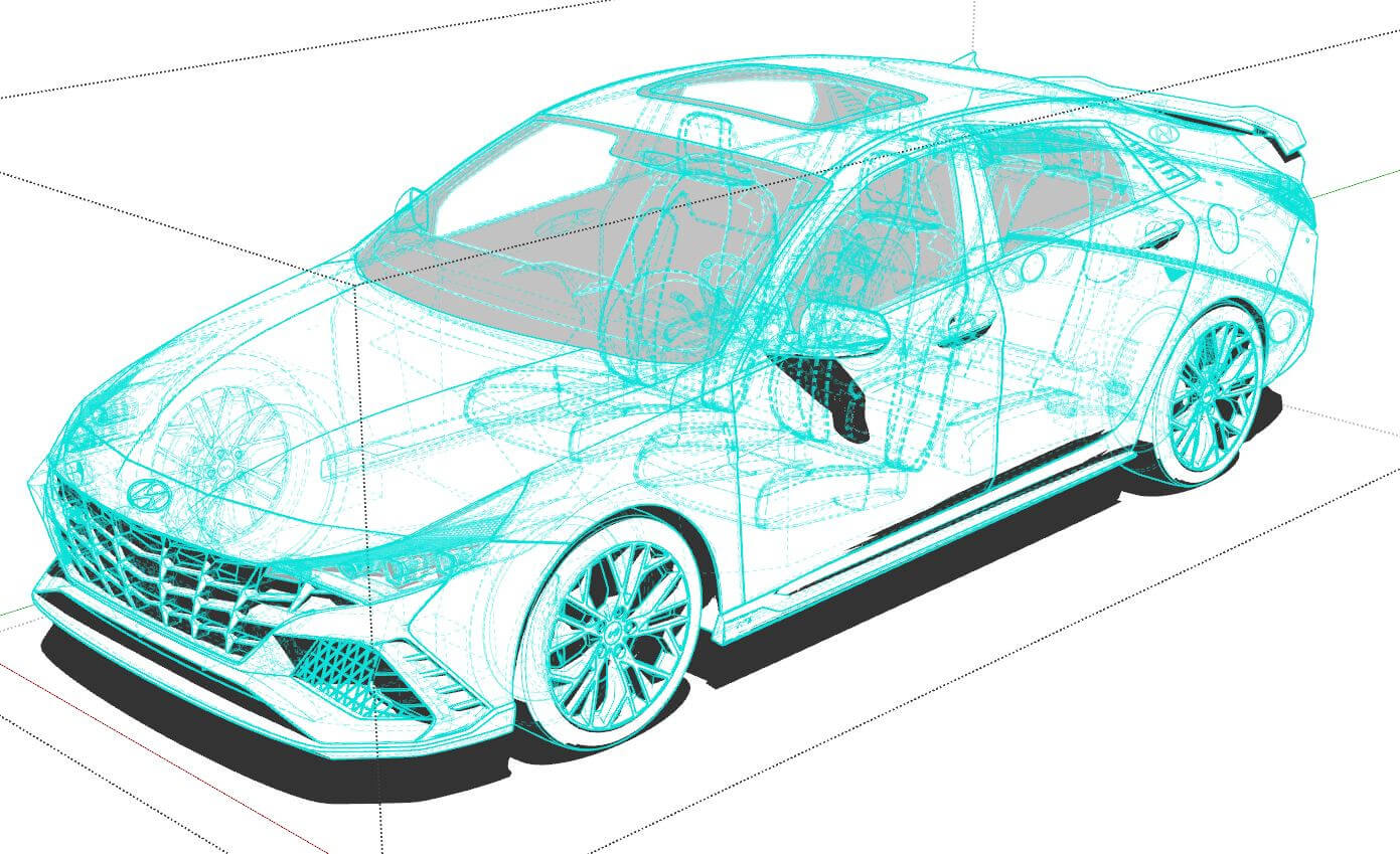Hyundai Elantra N 2022 - 3D Model by AlphaGroup
