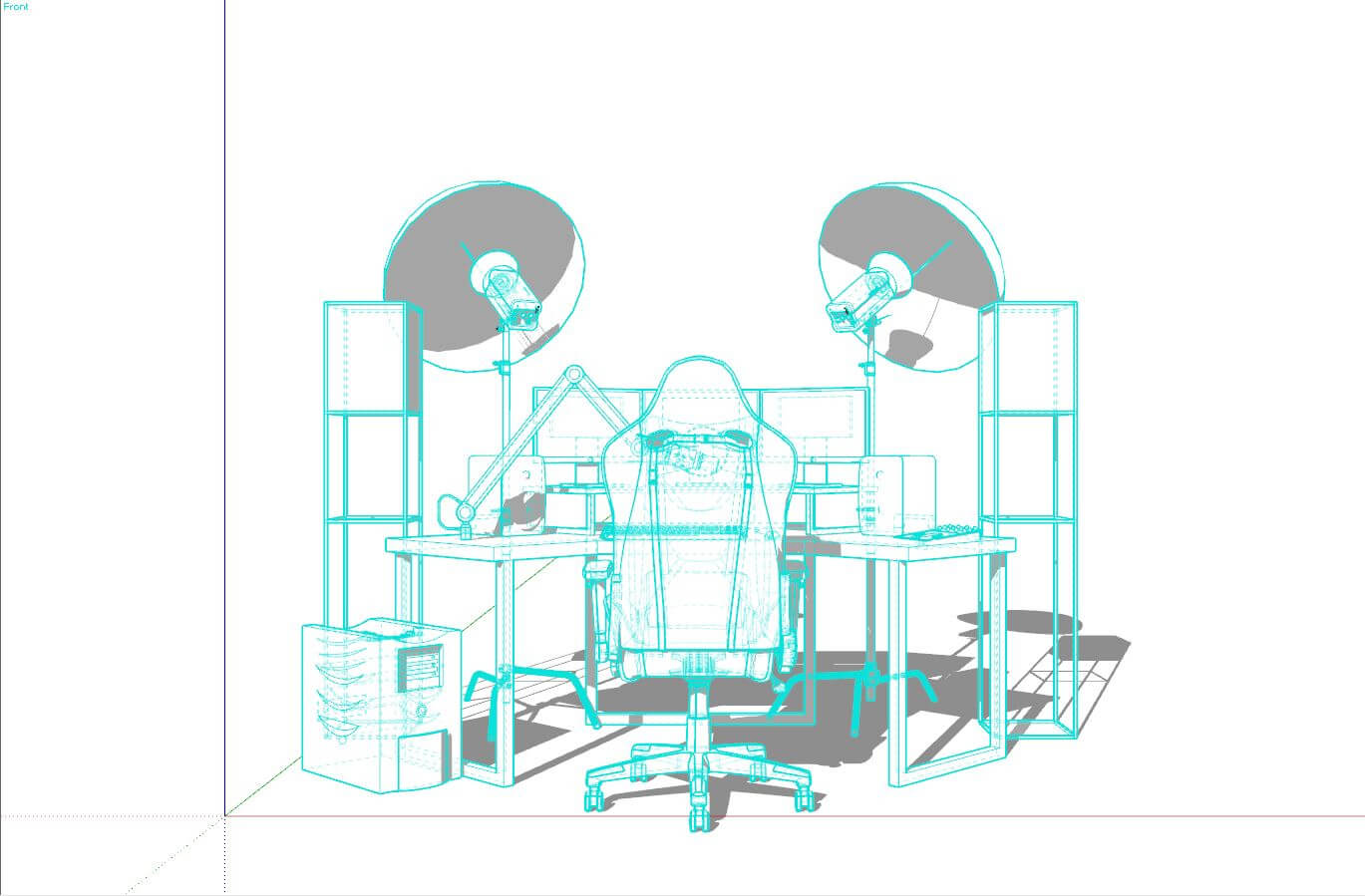 Influencer Desk Setup - 3D Model by AlphaGroup