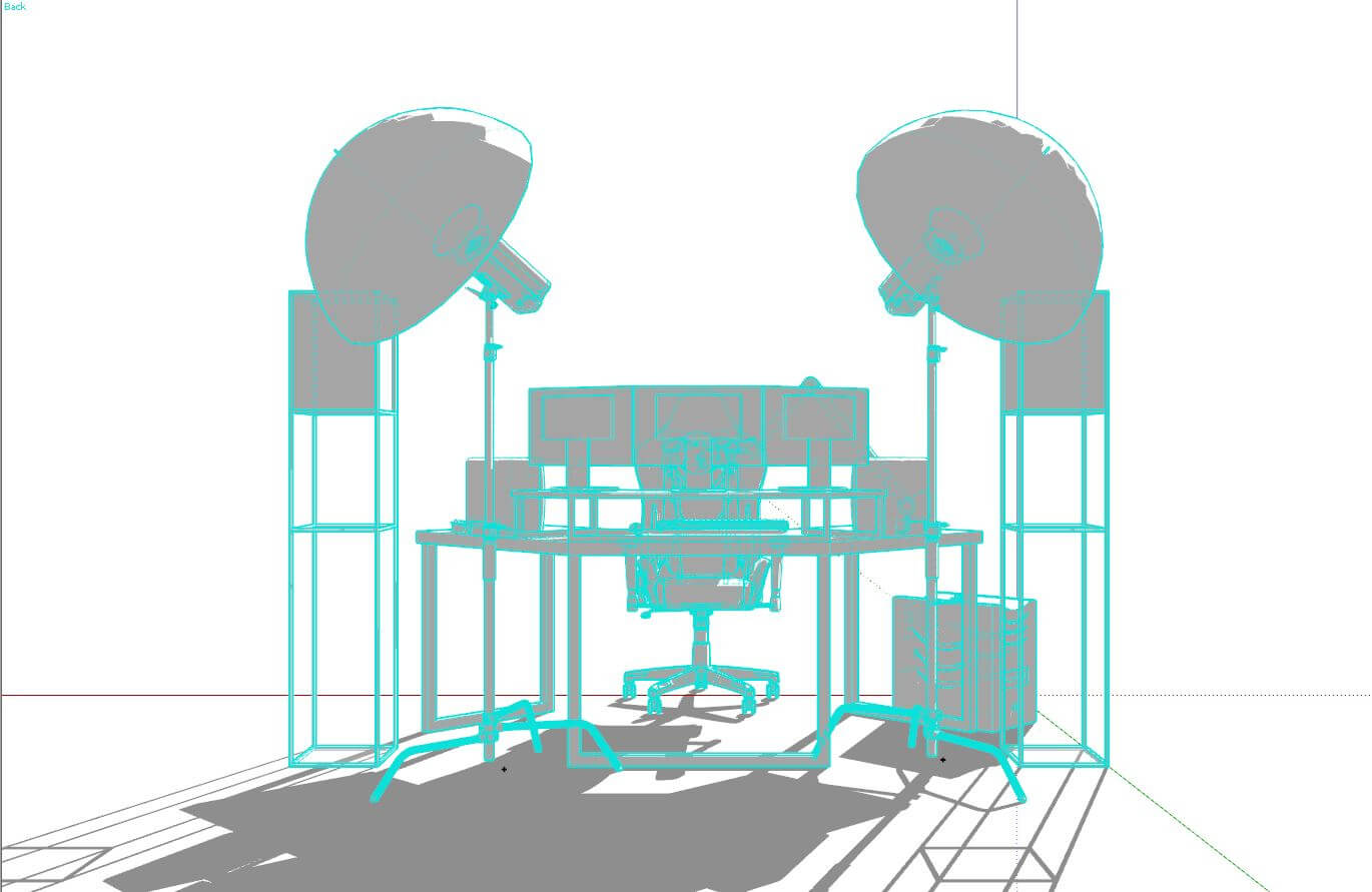 Influencer Desk Setup - 3D Model by AlphaGroup