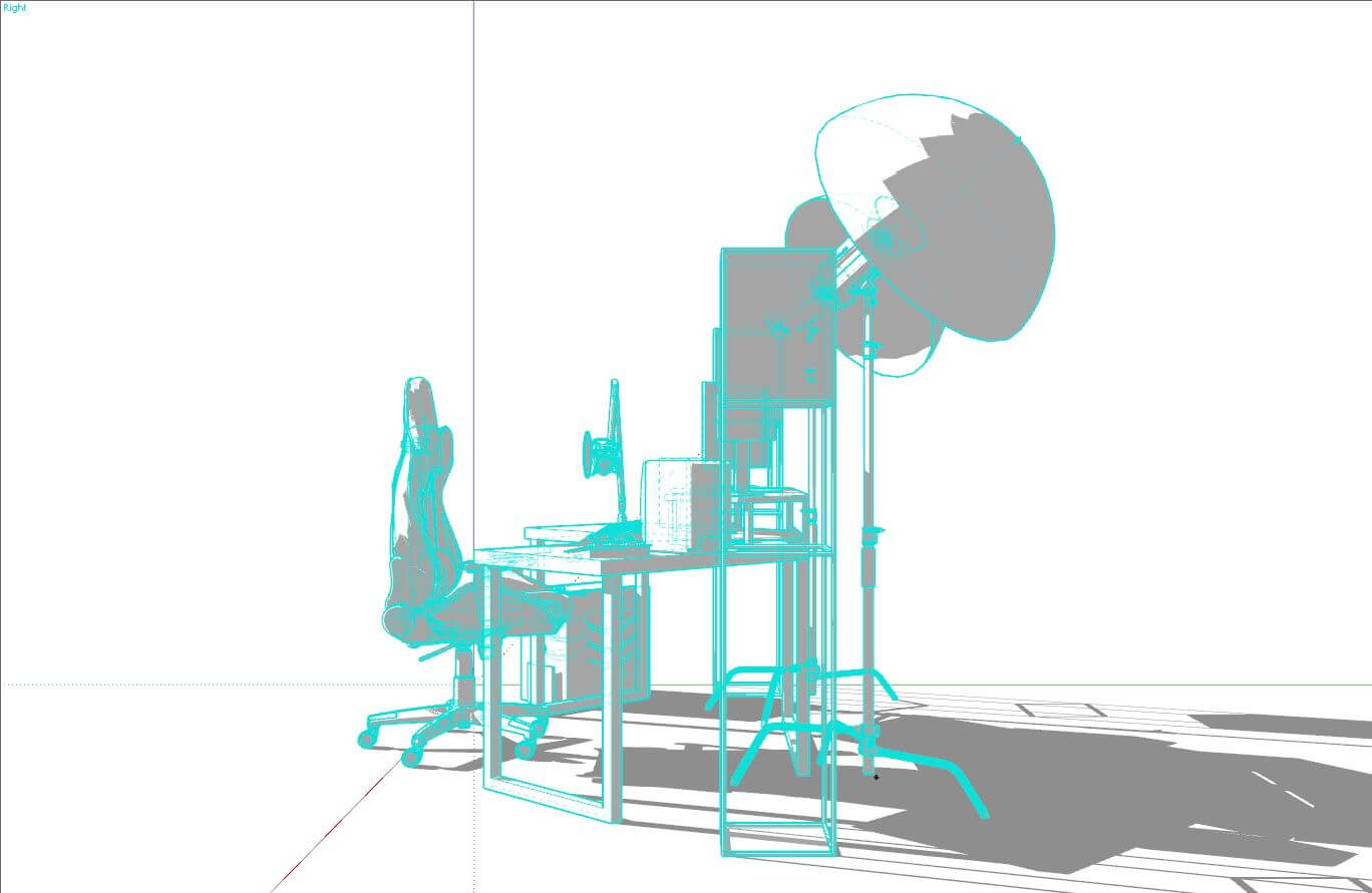 Influencer Desk Setup - 3D Model by AlphaGroup