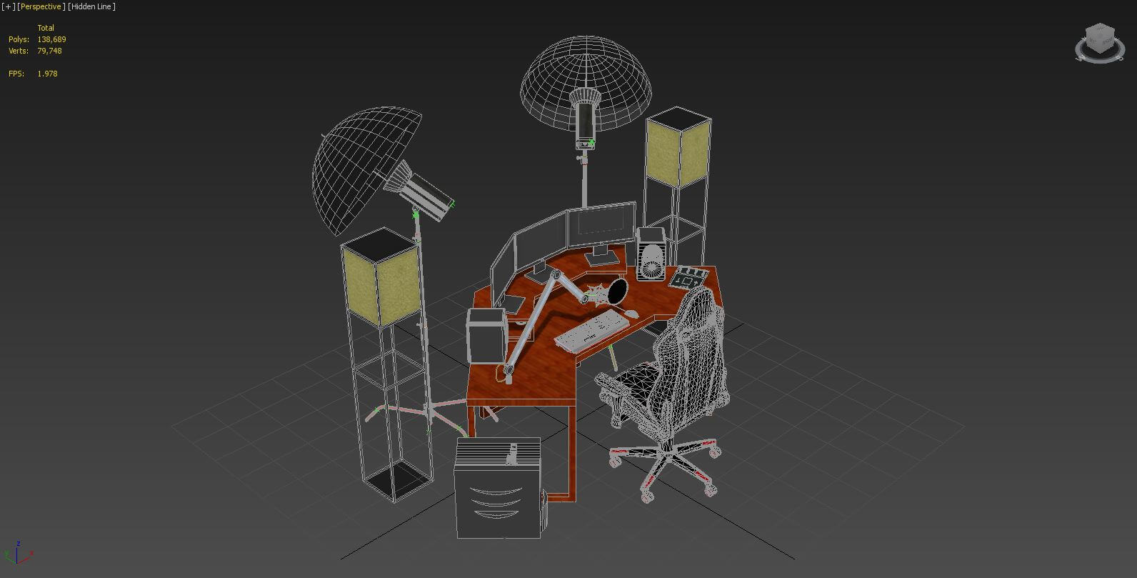 Influencer Desk Setup - 3D Model by AlphaGroup