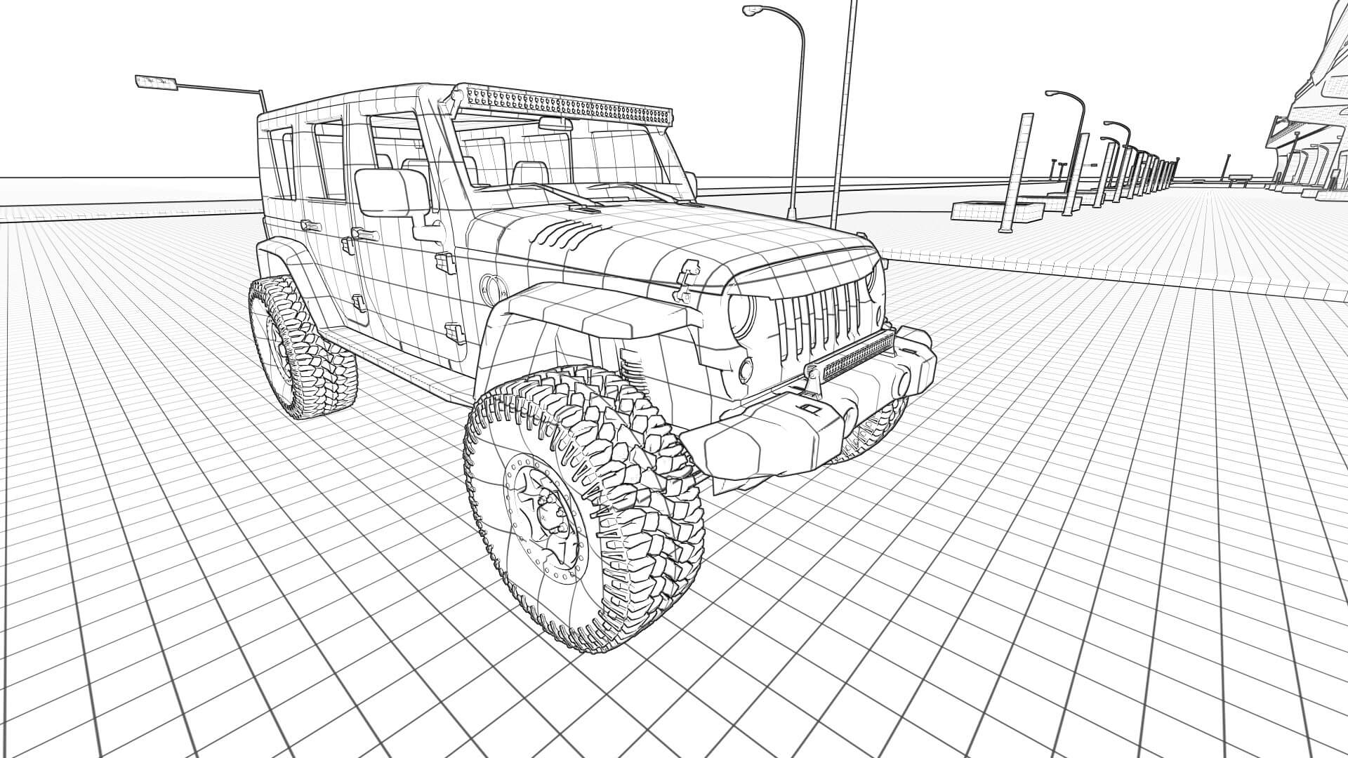 Jeep Wrangler Rubicon Tuned - 3D Model by AlphaGroup