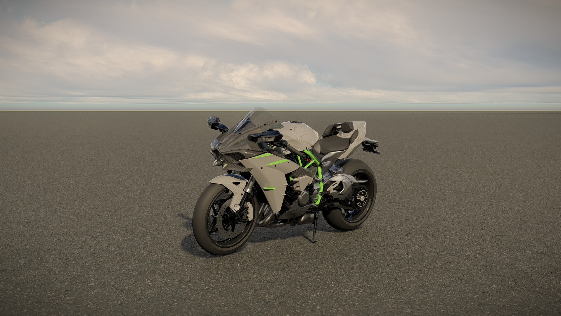 Kawasaki Ninja H2R Supercharged 2020 - 3D Model by AlphaGroup