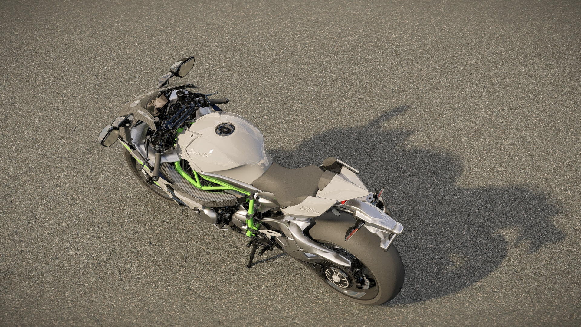 Kawasaki Ninja H2R Supercharged 2020 - 3D Model by AlphaGroup