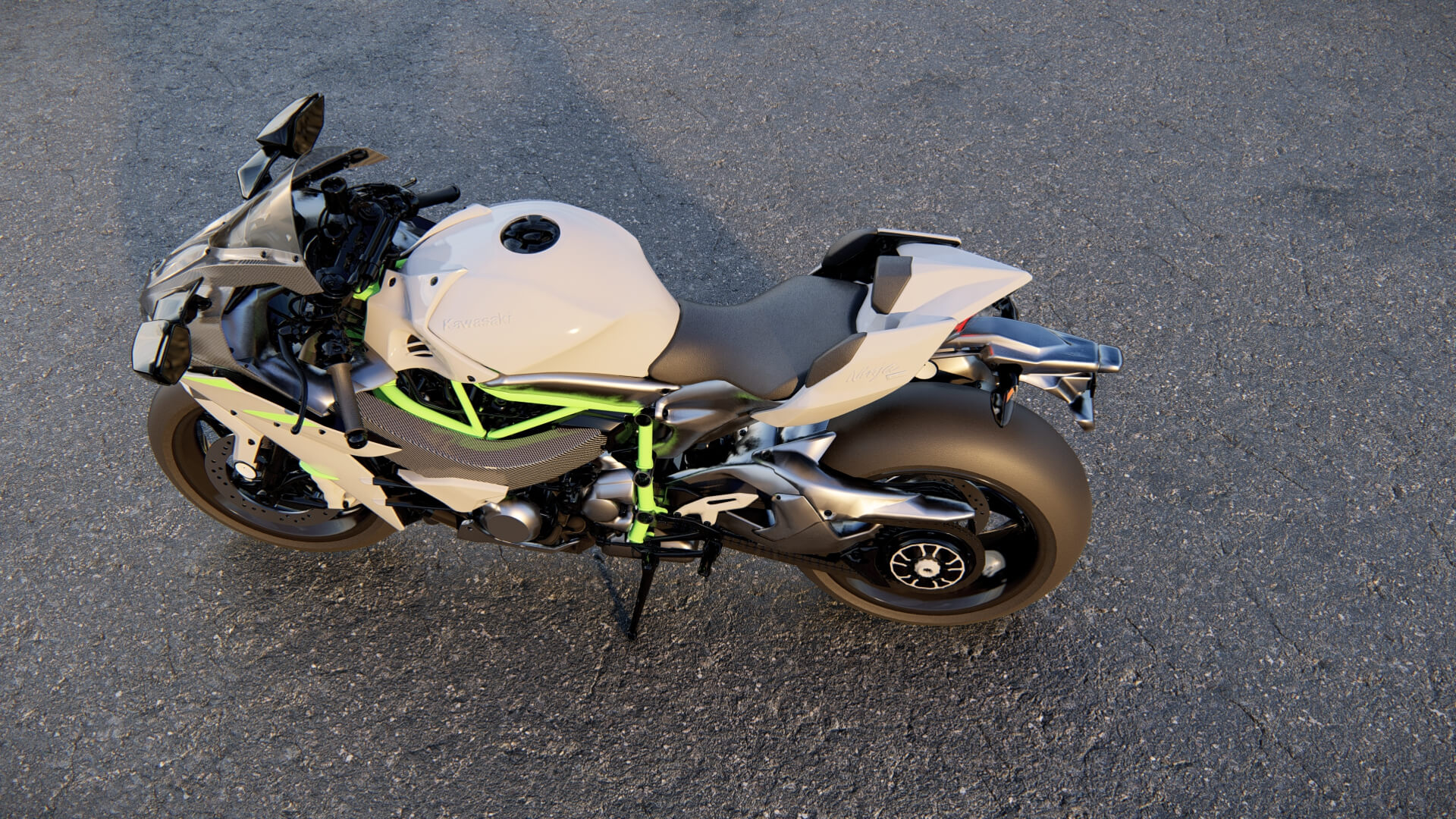 Kawasaki Ninja H2R Supercharged 2020 - 3D Model by AlphaGroup