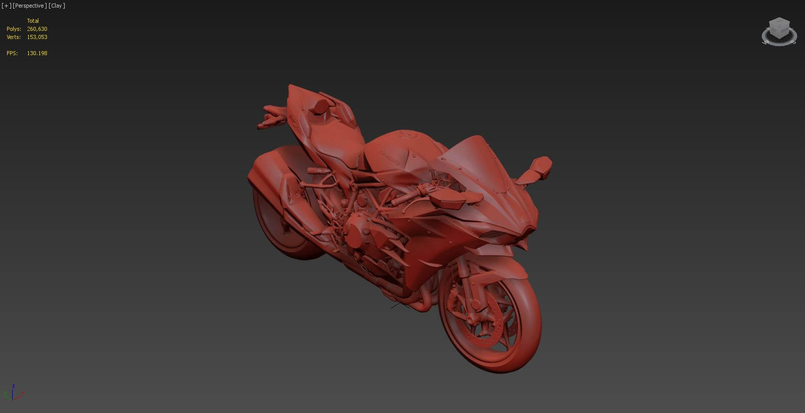 Kawasaki Ninja H2R Supercharged 2020 - 3D Model by AlphaGroup