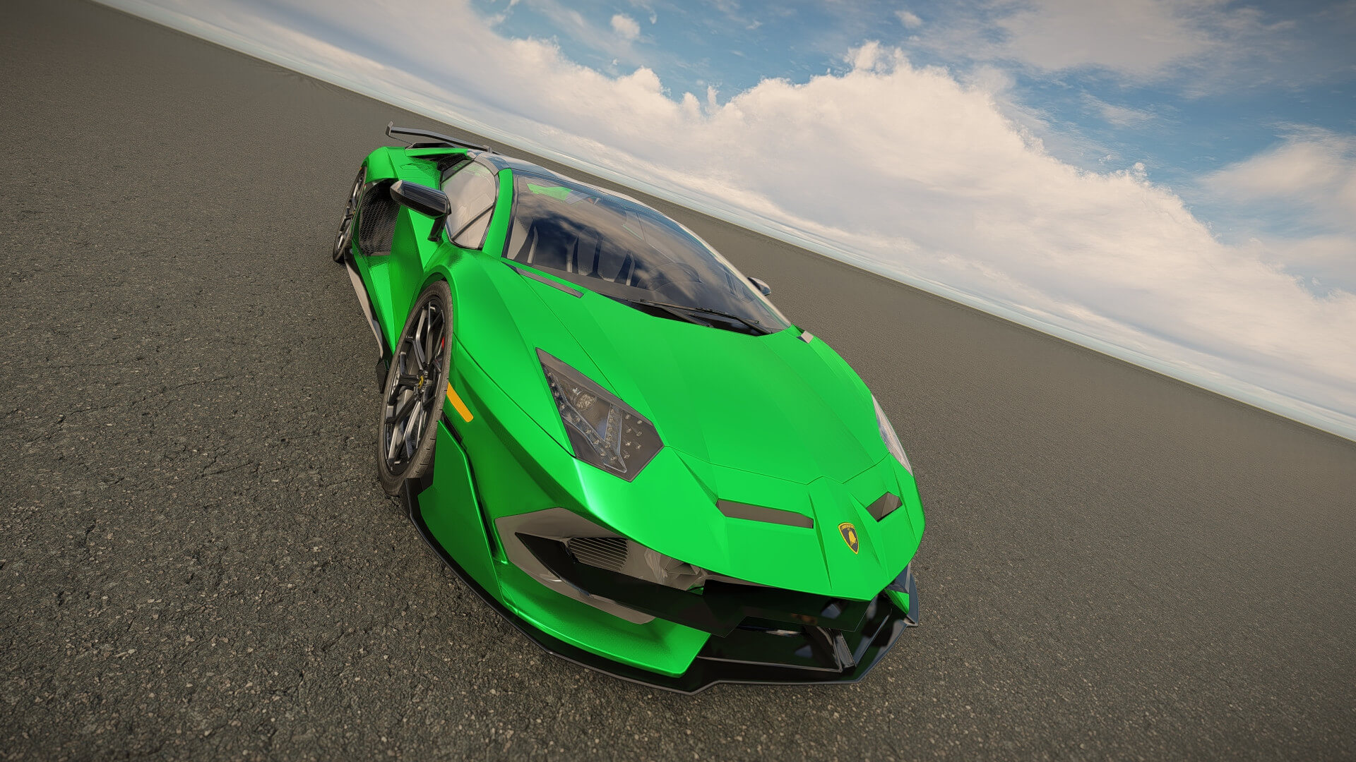Lime Green Lamborghini Aventador 2022