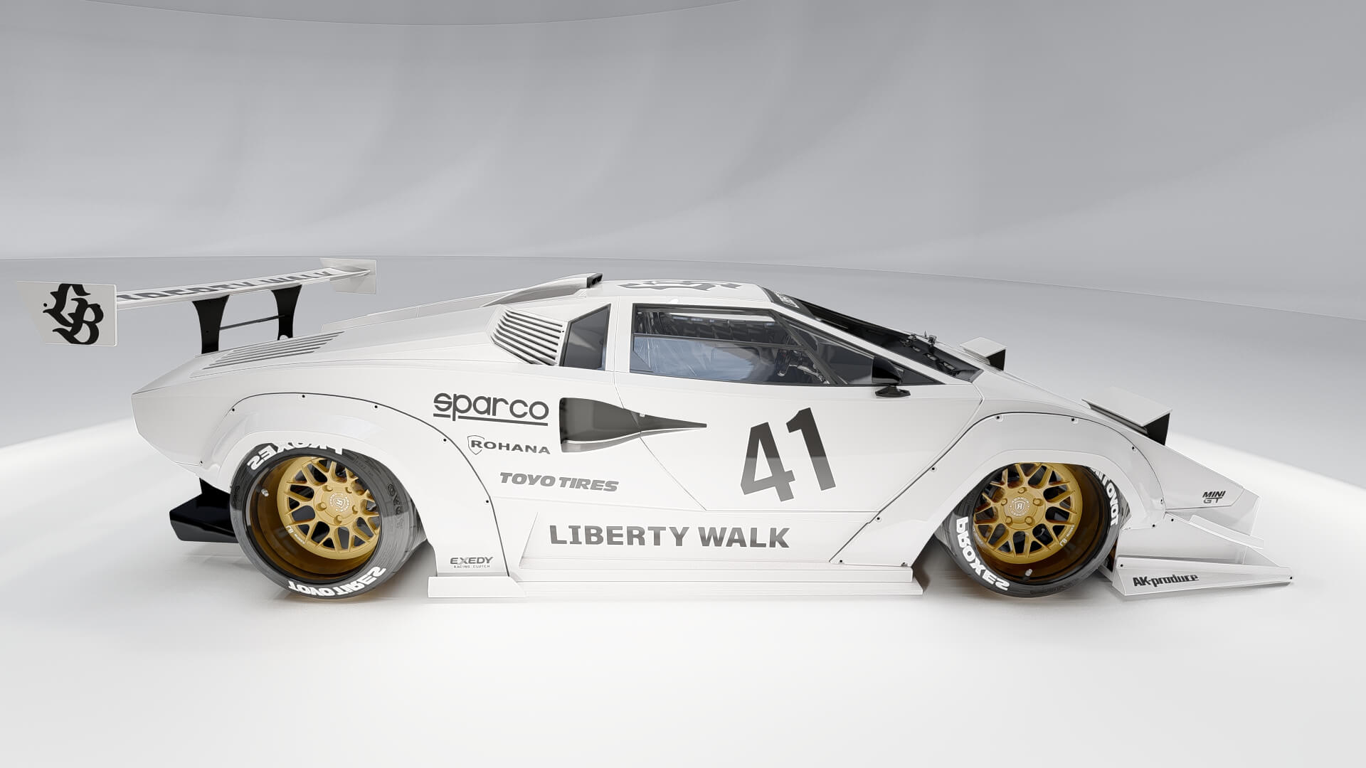 Lamborghini Countach Liberty Walk 1988 - 3D Model by AlphaGroup