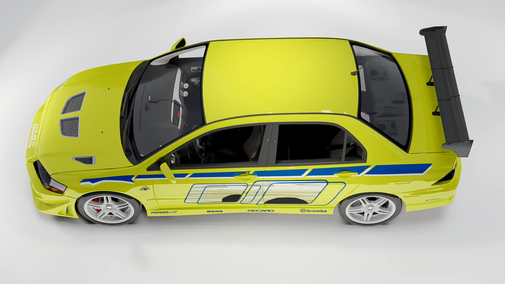 Mitsubishi Lancer Evolution VII Fast Furious - 3D Model by AlphaGroup