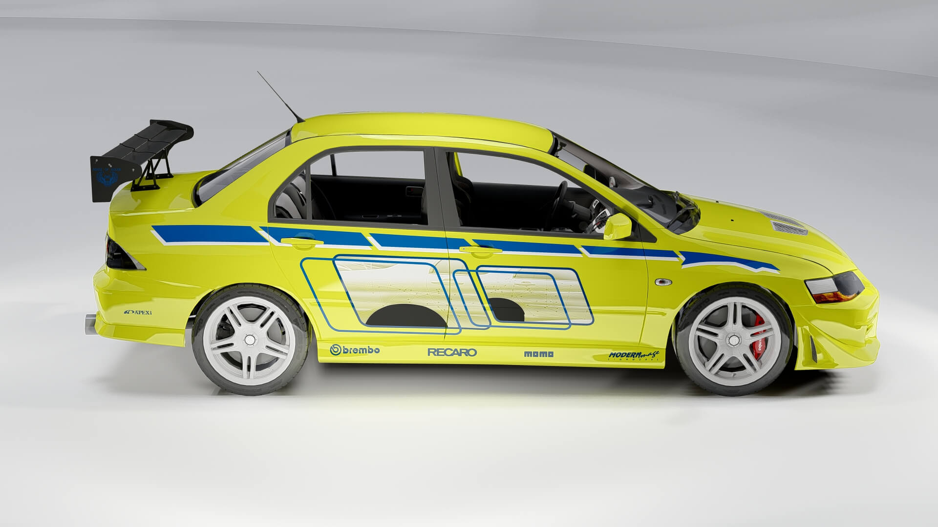 Mitsubishi Lancer Evolution VII Fast Furious - 3D Model by AlphaGroup