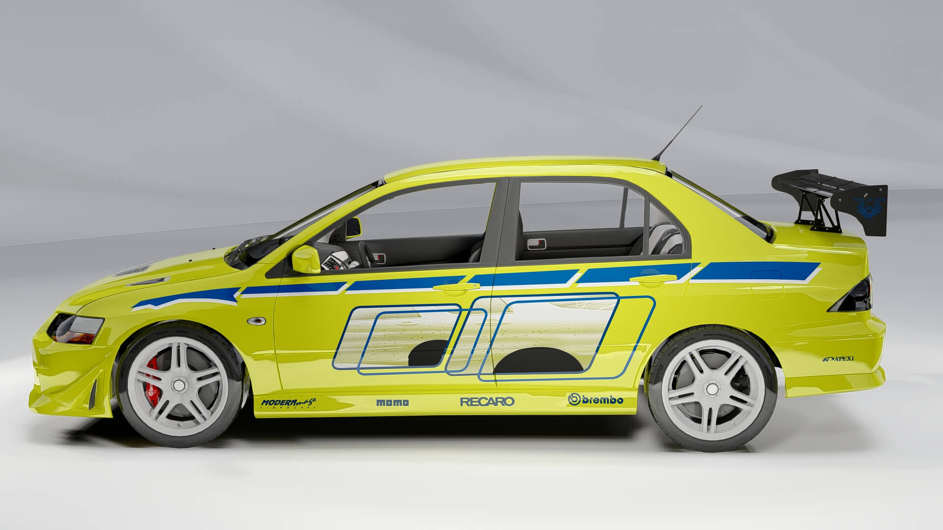 Mitsubishi Lancer Evolution VII Fast Furious - 3D Model by AlphaGroup