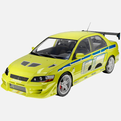 Mitsubishi Lancer Evolution VII Fast Furious - 3D Model by AlphaGroup