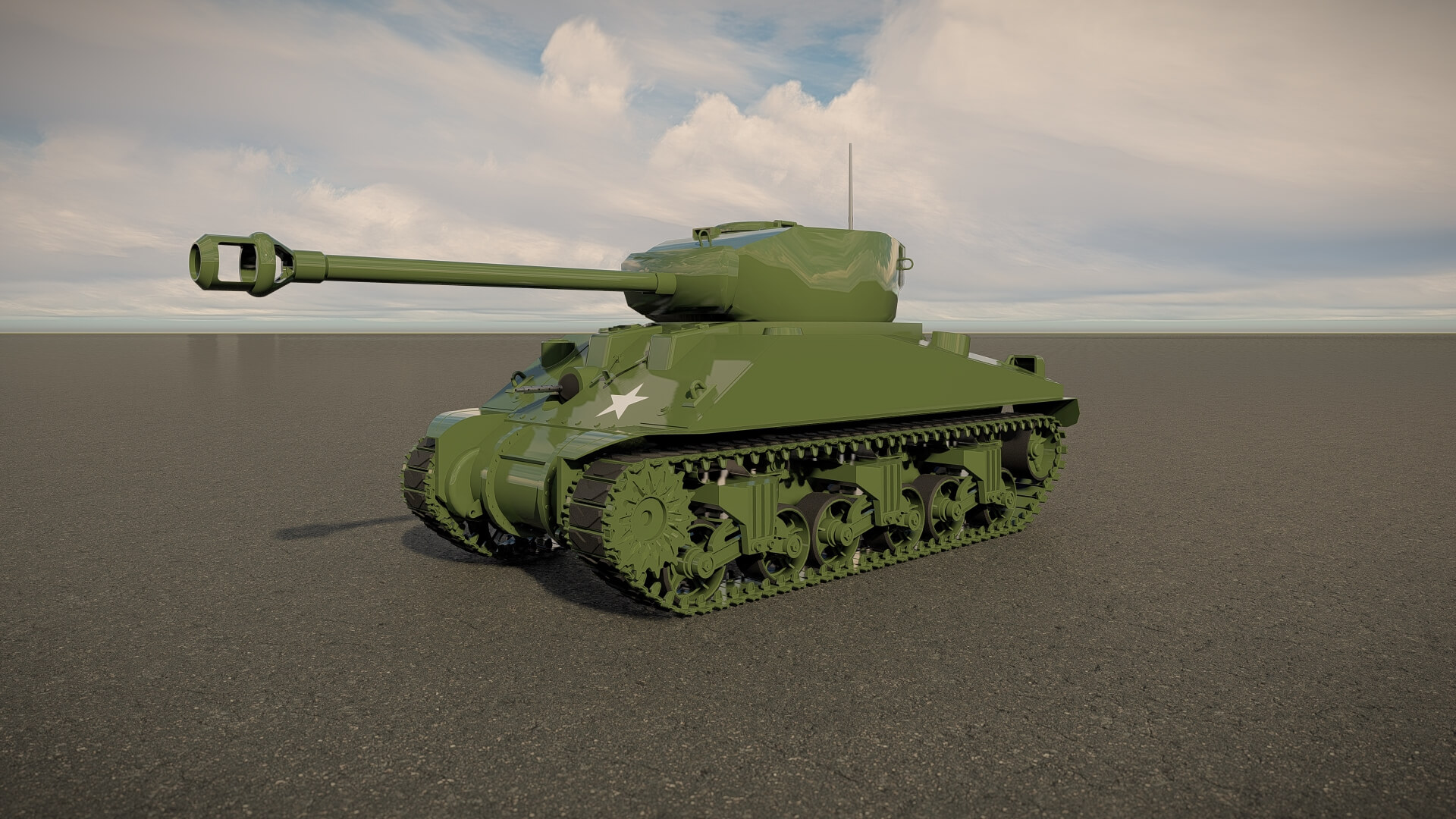 M4 Sherman Tank - 3D Model by AlphaGroup