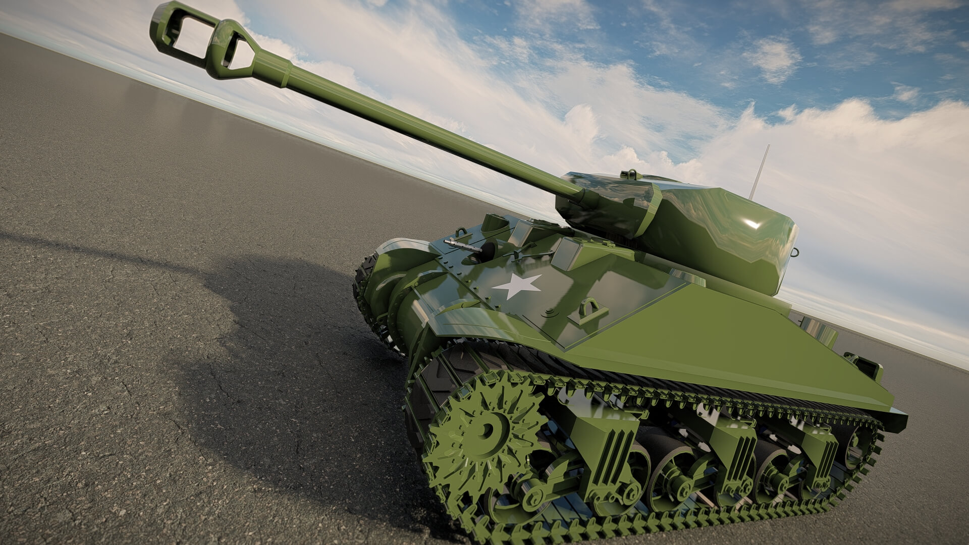 M4 Sherman Tank - 3D Model by AlphaGroup