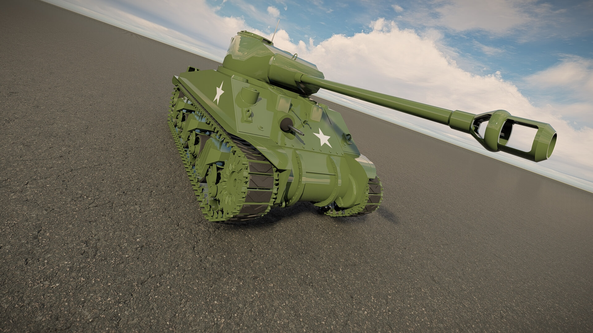 M4 Sherman Tank - 3D Model by AlphaGroup