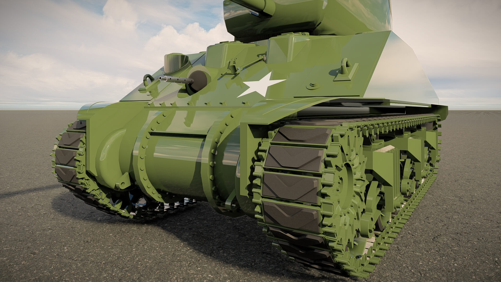 M4 Sherman Tank - 3D Model by AlphaGroup