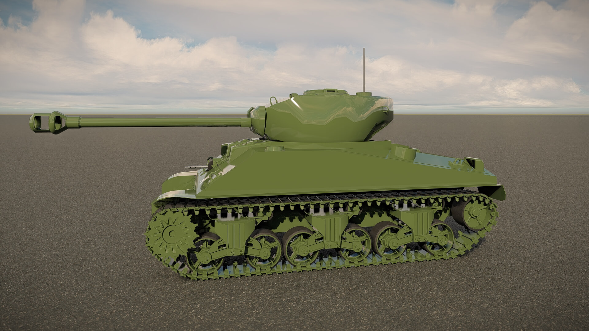 M4 Sherman Tank - 3D Model by AlphaGroup