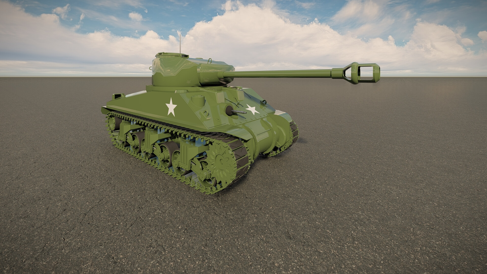 M4 Sherman Tank - 3D Model by AlphaGroup