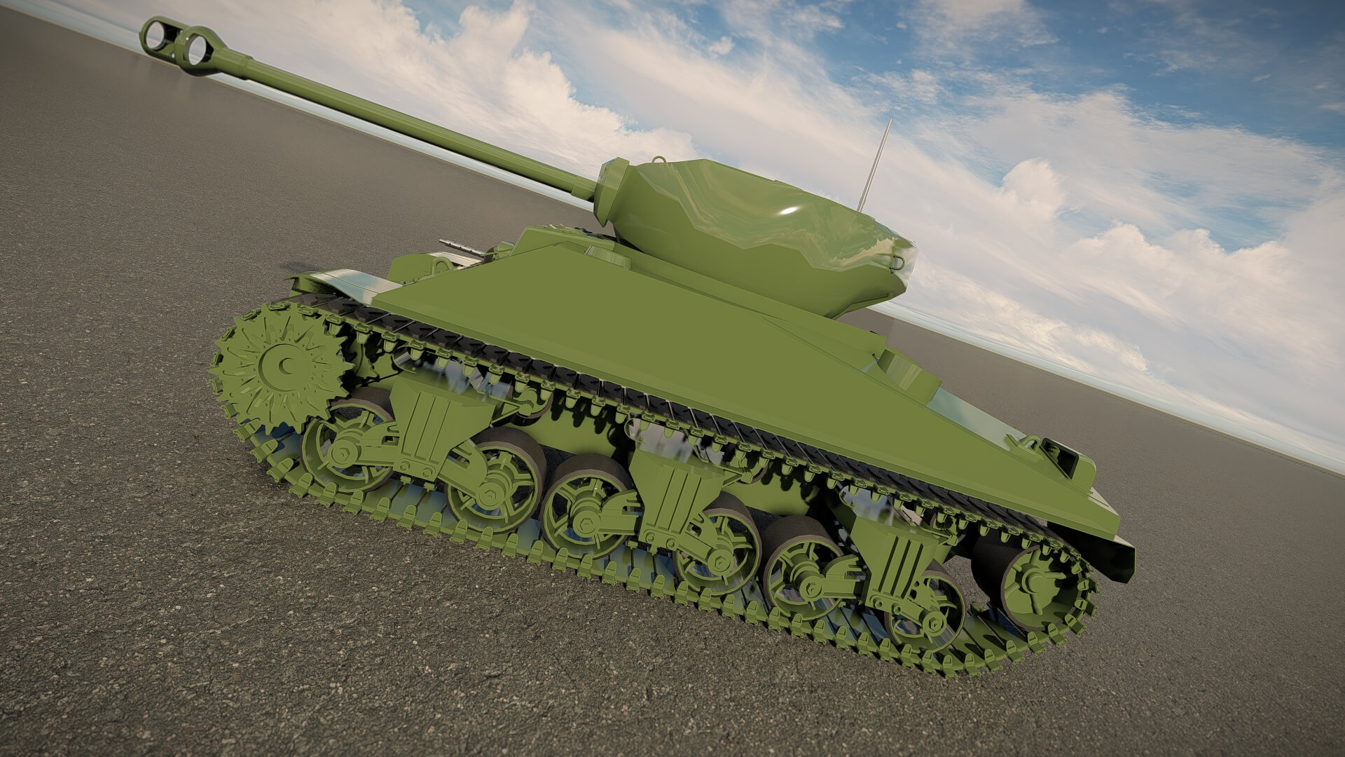M4 Sherman Tank - 3D Model by AlphaGroup