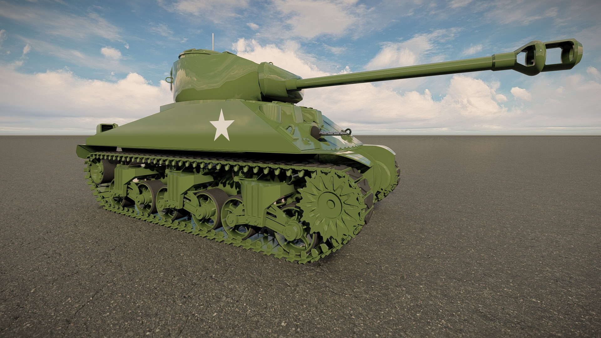 M4 Sherman Tank - 3D Model by AlphaGroup