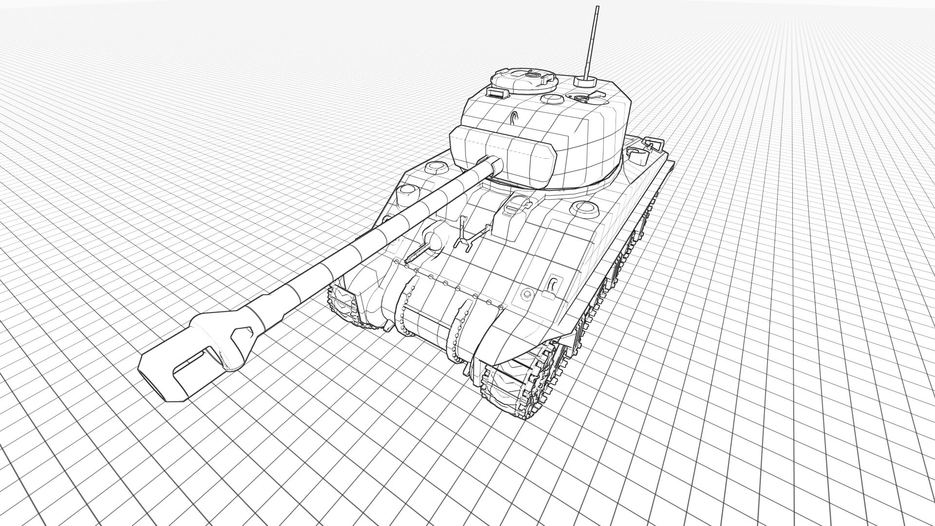 M4 Sherman Tank - 3D Model by AlphaGroup