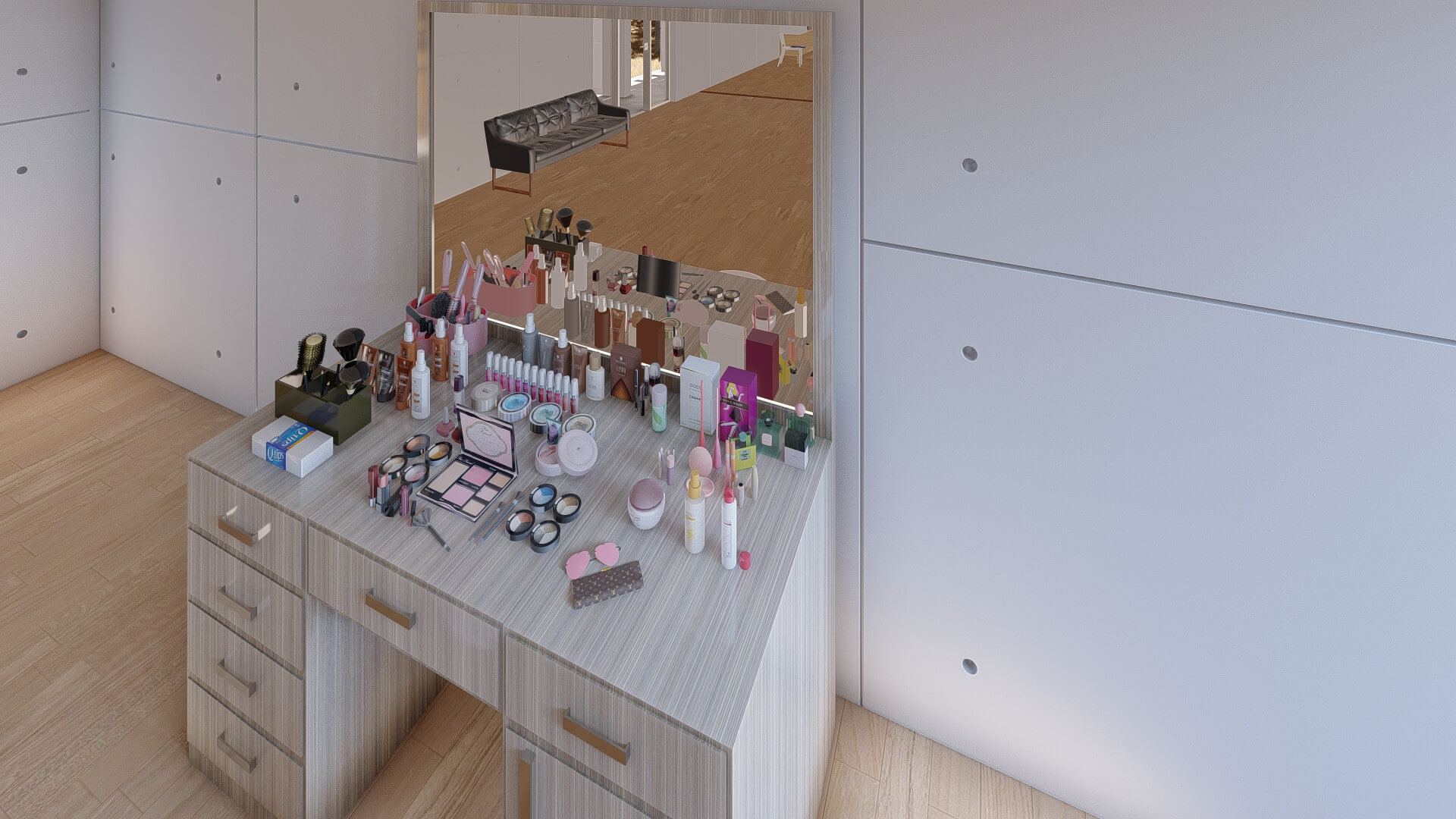 Makeup Desk - 3D Model by AlphaGroup