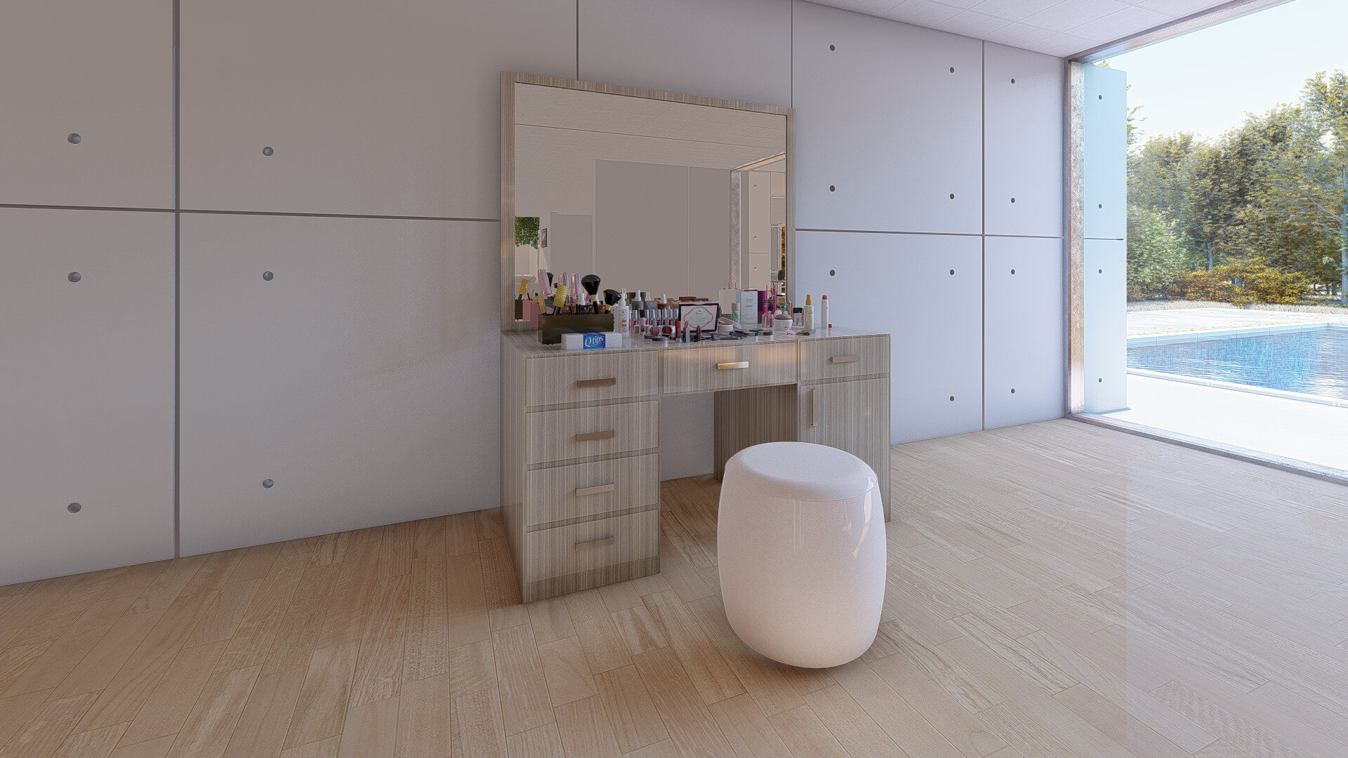 Makeup Desk - 3D Model by AlphaGroup