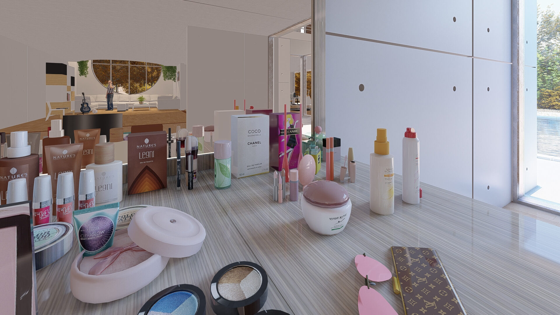 Makeup Desk - 3D Model by AlphaGroup