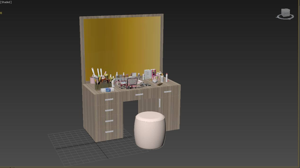Makeup Desk - 3D Model by AlphaGroup