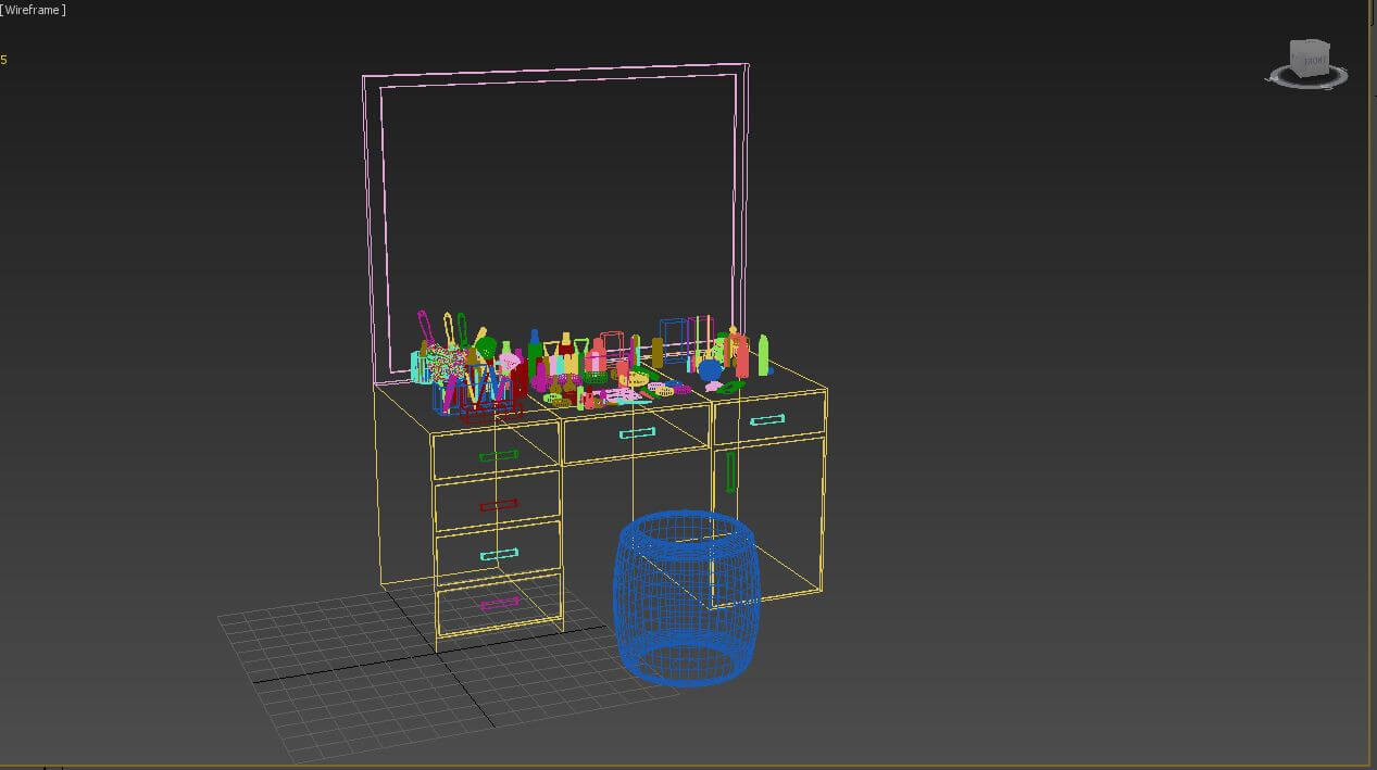 Makeup Desk - 3D Model by AlphaGroup